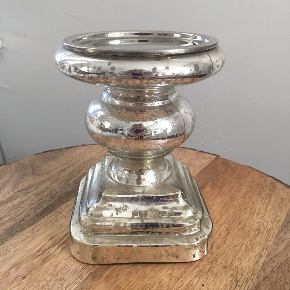Pottery Barn Accents Pottery Barn Antique Mercury Glass Pillar